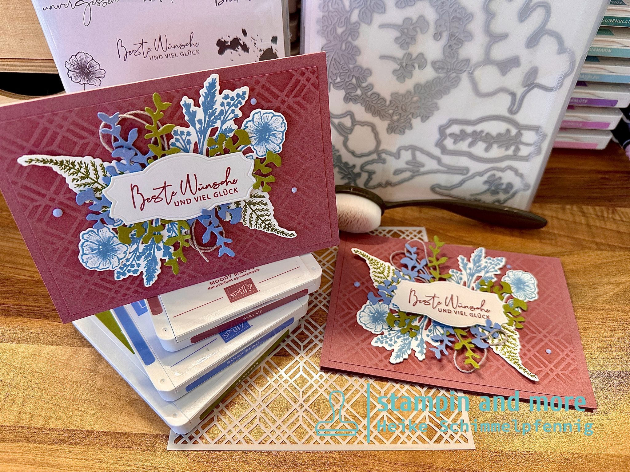 GEBURTSTAGSLARTE MIT DEKOSCHABLONEN UND AUS DER NATUR VON STAMPIN´UP!© – stampin and more